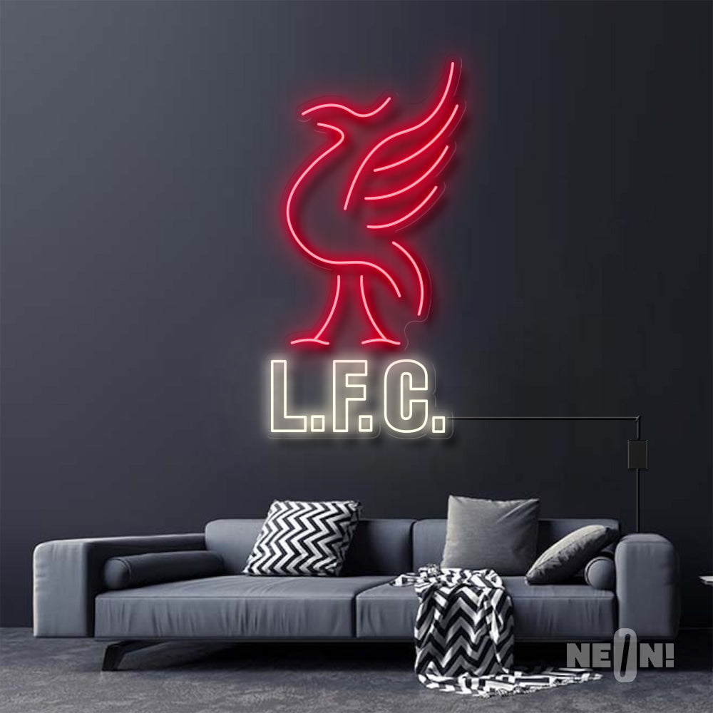 Buy 'LFC With Liverbird Logo' Led Neon Sign | The Neon Store